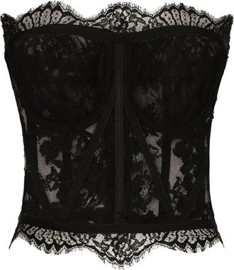 Dolce & Gabbana Lace Bustier - - Tops - Damen - Schwarzk - XS