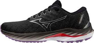 Mizuno Unisex Wave Inspire 19 Road Running Shoe, Black Silver Bittersweet, 38.5 EU