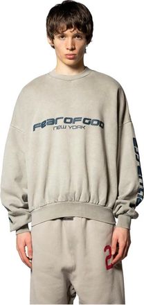 Fear of God Homme, Sweatshirts et sweats &agrave; capuche, Gris, Taille: M Cropped Relaxed SweaT-shirt