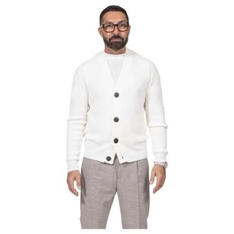 Amaranto Gerippter Wollcardigan - - Knitwear - Herren - Beige - M