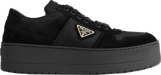 Prada Downtown Bold Re-Nylon and Suede Sneakers