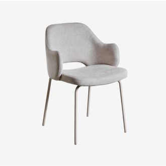 Sklum Sklum - Chaise de salle &agrave; manger rembourr&eacute;e Gemma avec accoudoirs
