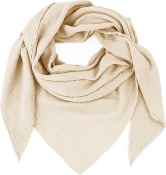 Glamexx24 Damenschal Musselin Dreieck Schal, XXL Schal verschiedenen Farben Halstuch Winterschal aus Baumwolle Hergestellt in Italien