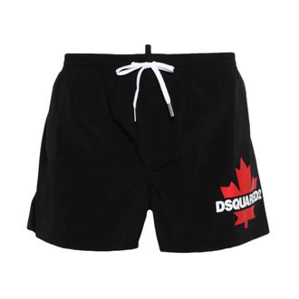 Dsquared2 Homme, Maillots de bain, Noir, Taille: XS Short de bain avec logo imprim&eacute;