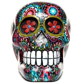 Puckator Tag der Toten Blumendruck Sch&auml;del Ornament - Heimdekoration - Floral Skull - Ornamente - Harz - Wohnaccessoires - Wohnaccessoires - Menschliches Skele