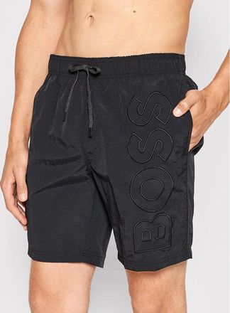 HUGO BOSS Badeshorts Whale 50469329 Schwarz Regular Fit