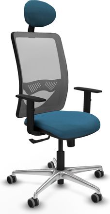 Piqueras y Crespo Zulema B&uuml;rostuhl, verstellbar, mit 1D-Armlehnen und festem Kopfteil, ausgestattet mit 3 Positionen und Schneideschaum, mit Rollen von 65 mm, Parkett, 