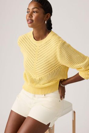 Levi's Pull Crochet Gaelle - Femme - Jaune / French Vanilla - L