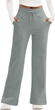 Generico Pantalon de sport pour femme Taille Haute Pantalon Curvy Jambe Large Sport Pantalon Combinaison avec Poches Longues Confortable Athl&eacute;tique Pantalon Ca