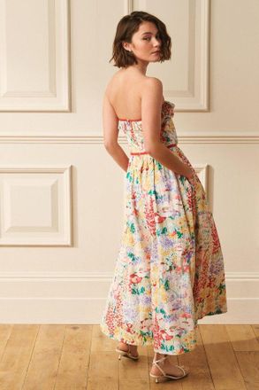 Laura Ashley Midikleid Laura Ashley Everingham Meadow Bardot-Midikleid (1-tlg)