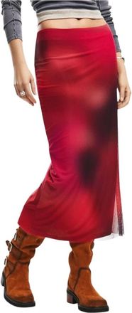 Desigual Femme, Jupes, Rouge, Taille: 42 FR Tulle Midi Skirt