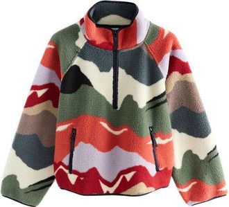 Next Fleecejacke Active Borgjacke mit Print (1-St)