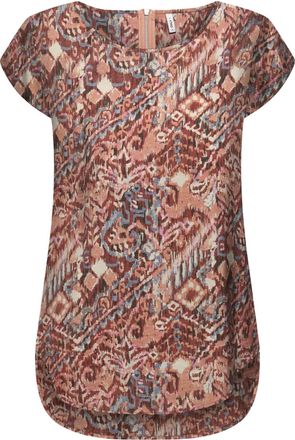 Only Damen Onlmoster Stripe O-Neck Top JRS Noos S/S Tops, Langoustino,32