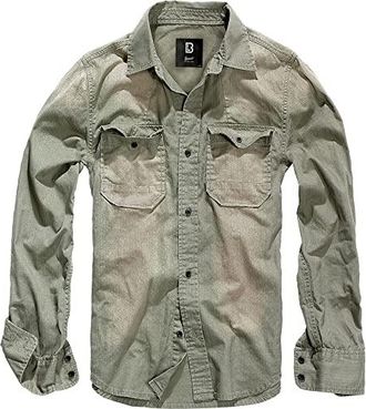 Brandit Hardee Denim Shirt Long Sleeve, color: grau, size: S