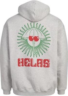 H&eacute;las. Sweatshirt imprim&eacute; en coton m&eacute;lang&eacute;