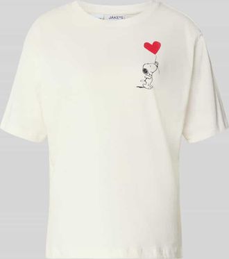 Jake*s Casual T-Shirt mit Motiv-Print und Rundhalsausschnitt