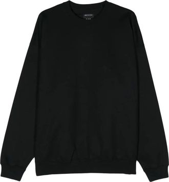 Yohji Yamamoto Homme, Sweatshirts et sweats &agrave; capuche, Noir, Taille: L SweaT-shirt ras du cou avec logo discret
