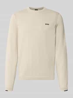 HUGO BOSS Regular Fit Pullover aus reiner Baumwolle Modell KN_Ever-X