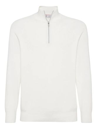 Brunello Cucinelli pull en coton - Blanc