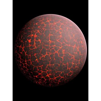 Fine Art Prints Space Concept Illustration Planet Earth Early Formation XL Wandposter Kunstdruck