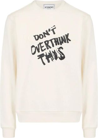 Iceberg Homme, Sweatshirts et sweats à capuche, Blanc, Taille: 2XL SweaT-shirt ras du cou coupe classique