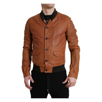 Dolce & Gabbana Leather Jackets - - Jackets - Herren - Braun - S