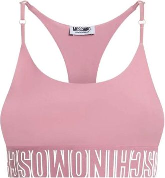 Moschino Femme, Tops, Rose, Taille: 44 FR Technical Fabric Crop Top