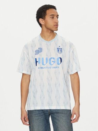 HUGO BOSS T-Shirt Notbal 50536080 Wei&szlig; Oversize