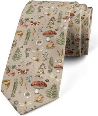 Generic Cravate Homme Champignon Vert Orange Kaki Fine Men Tie Tendance Cravate DAffaires Pour L&Eacute;cole F&ecirc;te Accessoires