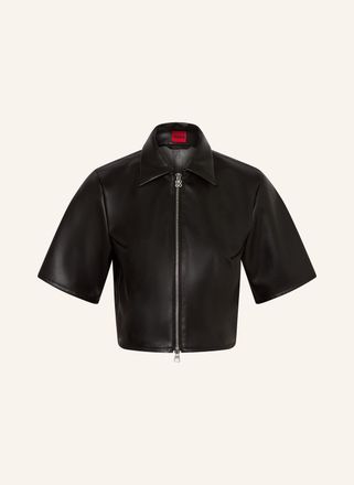 HUGO BOSS Hugo Hemdblsue Ceni In Lederoptik schwarz