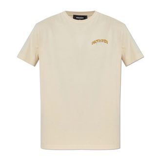 Dsquared2 Homme, Tops, Beige, Taille: M T-shirt avec logo