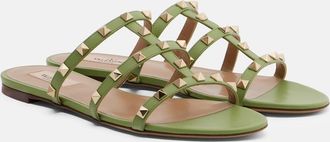 Valentino Garavani Sandales Rockstud en cuir