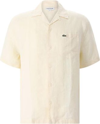 Lacoste Homme, Chemises, Beige, Taille: S Short Sleeve Chemises