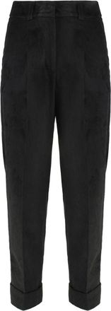 PESERICO Femme, Pantalons, Noir, Taille: 34 FR Corduroy Pantalons