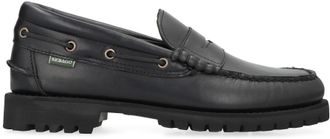 Sebago Mens Loafers Acadia Black Leather Total