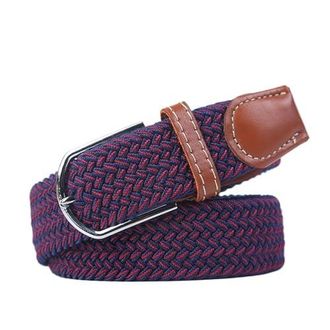 Generic Ceinture &eacute;lastique en toile tiss&eacute;e avec boucle ardillon tricot&eacute;e pour homme et femme, 41, 3.3cmX107cm