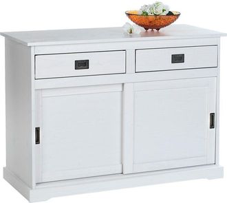 IDIMEX Buffet salle à manger savona l 110 cm en bois massif - Blanc