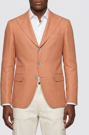 Brunello Cucinelli Blazer simple boutonnage en laine et coton