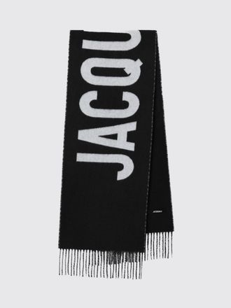 Jacquemus &Eacute;charpe en pure laine vierge avec imprim&eacute; logo et ourlet frang&eacute;