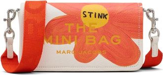 Marc Jacobs The Leather Mini Bag Mini-Tasche mit Blumen-Print - Weiß