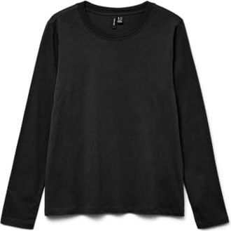 Vero Moda Vmpaulina Ls T-Shirt GA JRS Noos, Noir, S