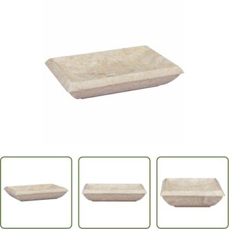 vidaXL vidaXL Marmor Waschbecken Creme - Waschbecken Creme 50x35x10 cm Marmor