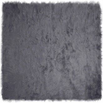 vidaXL Teppich aus Kunstschaffell Tafalla Anthrazit 240 x 240 cm vidaXL