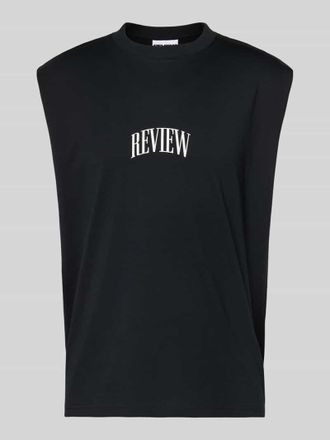 Review Muskelshirt mit Logo und Rundhalsausschnitt