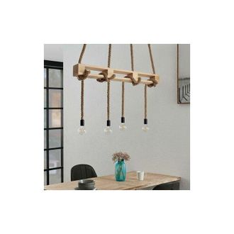 Lindby Neuwertig] Lindby Jonella Hängeleuchte Hängelampe Lampe Leuchte Decke Hanfseil Vierflammig B-Ware