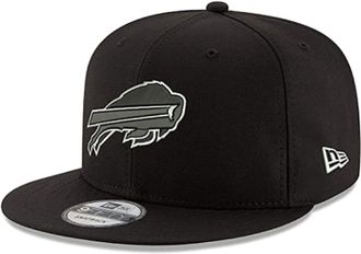 New Era NFL 9FIFTY Black White Adjustable Snapback Hat Cap One Size Fits All, Buffalo Bills, Einheitsgr&ouml;&szlig;e