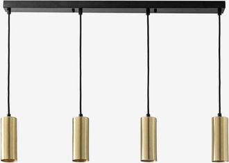 Sklum Sklum - Plafonnier en fer Baysal avec 4 points lumineux Doré