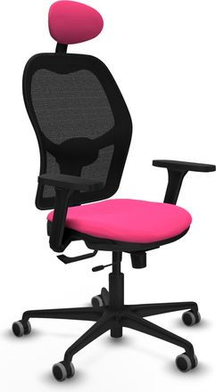 Piqueras y Crespo Ergonomischer Stuhl Rosa Jorquera mit 3D-Armlehnen, h&ouml;henverstellbarer Lendenwirbelst&uuml;tze und festem Kopfteil, ausgestattet mit Syncro/Traslack und in