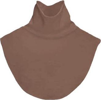 Generic Chemisier en coton grande taille &eacute;charpe chaude pour homme et femme avec col pour femme, caf&eacute;, taille unique