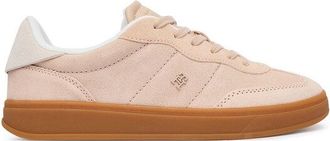 Tommy Hilfiger Sneakers Th Monogram Plaque Suede Trainers FW0FW09180 Rosa